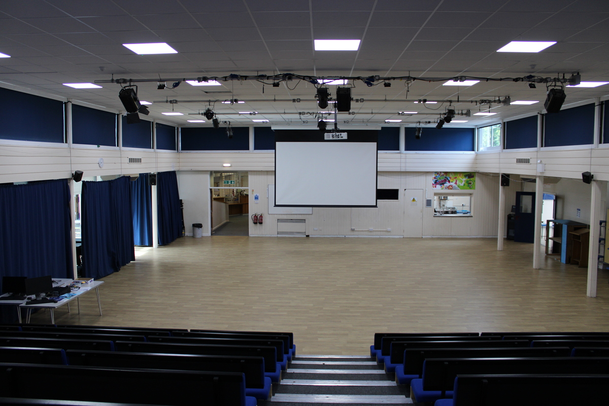 Main Hall at Yateley School for hire in Yateley - SchoolHire