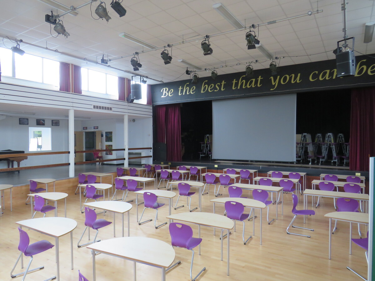 Main Hall at Hounsdown School for hire in Southampton - SchoolHire