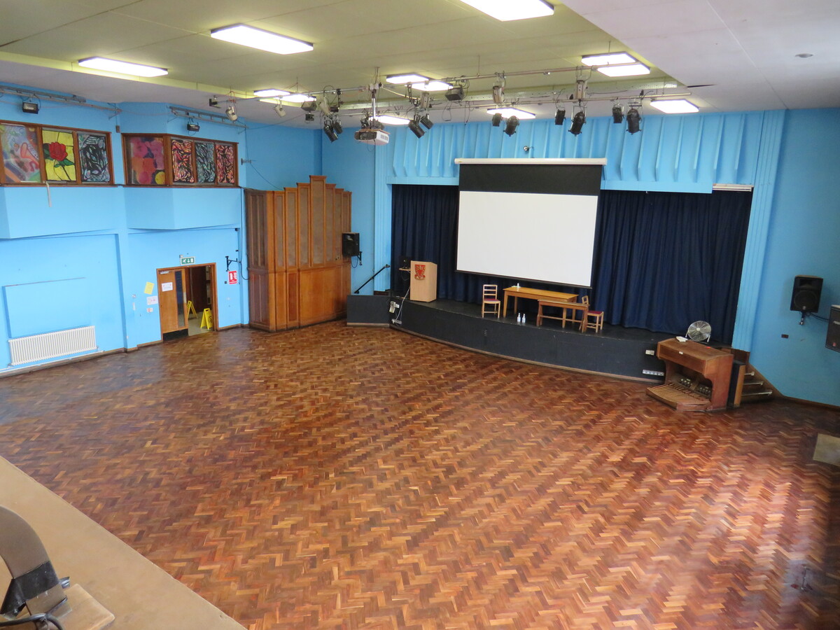 Main Hall at Bishopshalt School for hire in Middlesex - SchoolHire