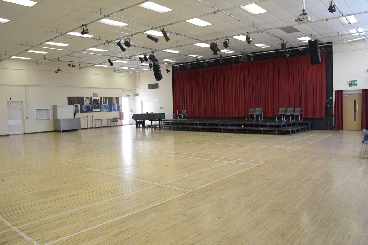 Main Hall at Davenant Foundation School for hire in Loughton - SchoolHire