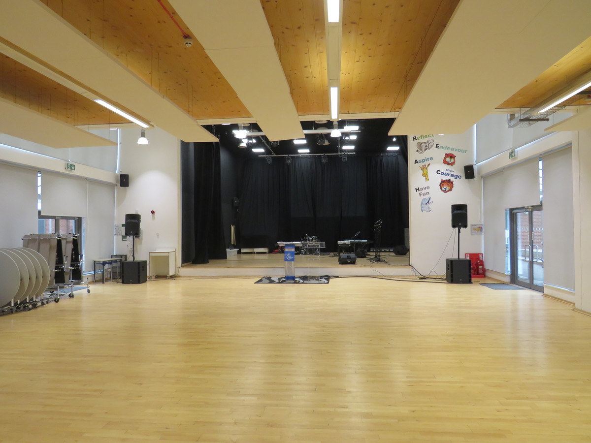 Main Hall at Reach Academy Feltham for hire in Feltham - SchoolHire